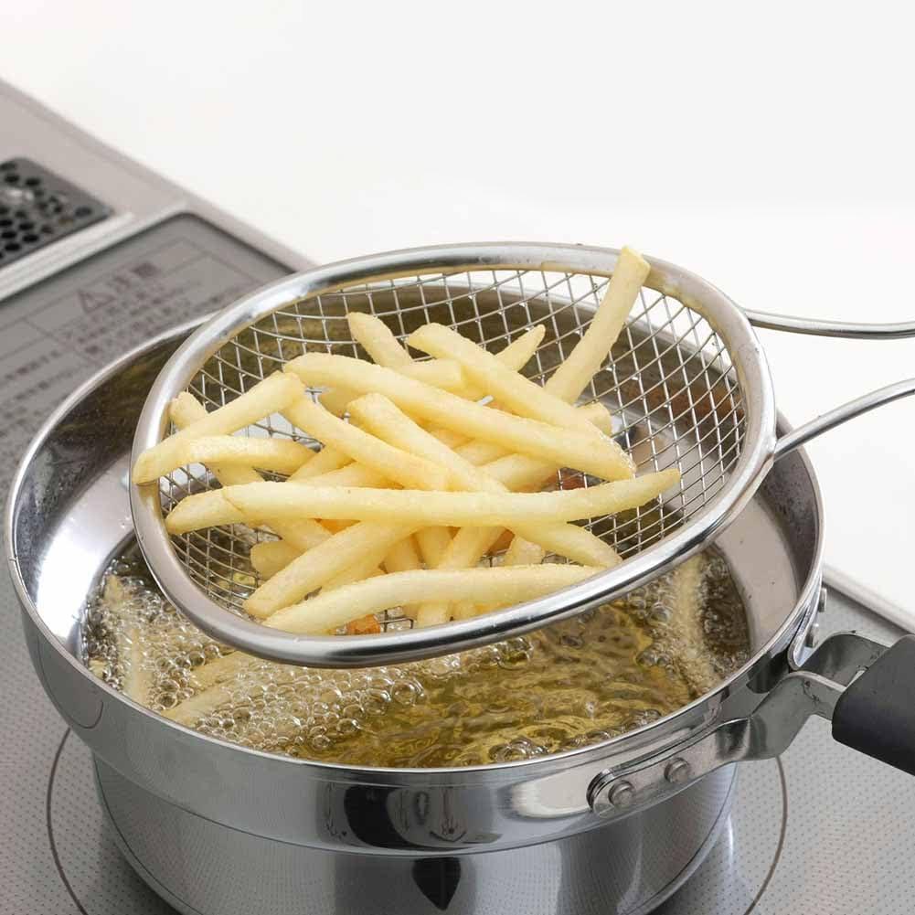 Shimomura Deep Fryer Skimmer Stainless Steel Large Hole Mesh Scoop 30c ...